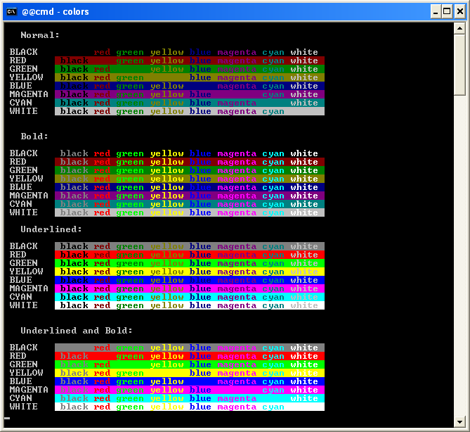 BdP Win32 Console ANSI